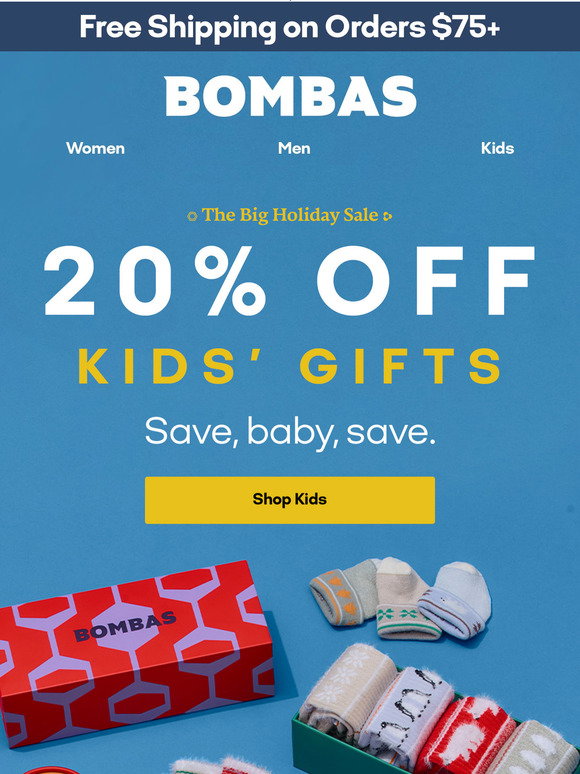 Bombas: Stop Kidding Around: 20% Off Kids’ Gifts | Milled