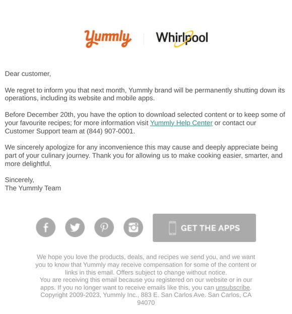 Yummly: Important Notice: Yummly Discontinuation | Milled