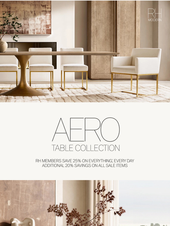 Restoration Hardware: The Aero Dining Table. Iconic Midcentury Design. | Milled