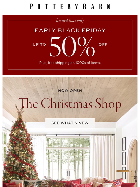 Pottery barn black friday sale 2019 store