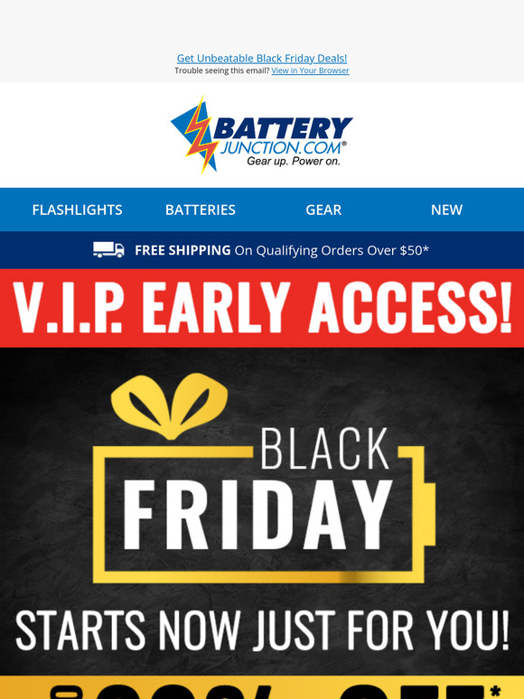BatteryJunction: Early VIP Access: Black Friday Deals! | Milled