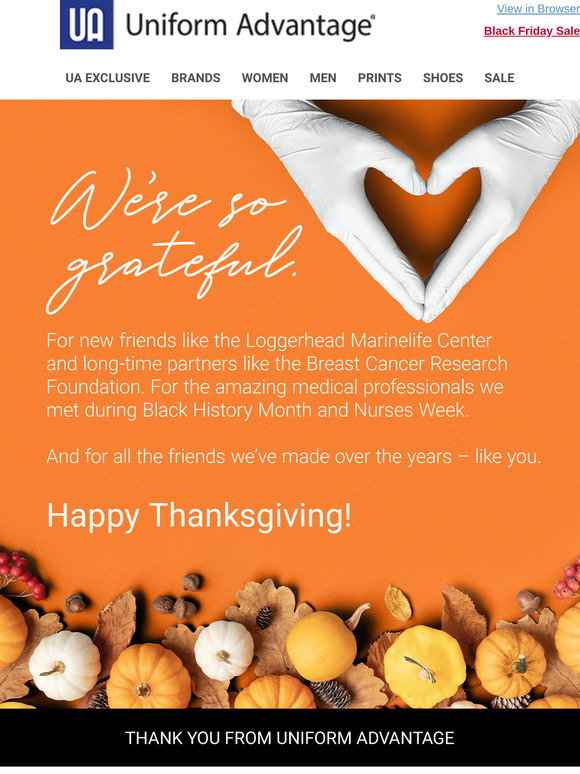 Uniform Advantage: Happy Thanksgiving from Uniform Advantage | Milled