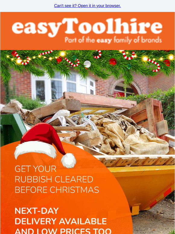 easyToolhire: Get Rid of your Rubbish before Christmas | Milled