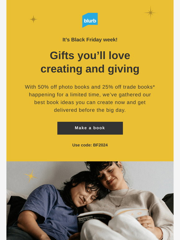 Blurb: Up to 50% off at our Black Friday sale! | Milled