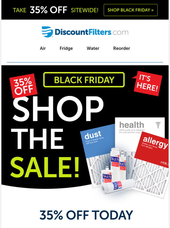 Discount Filters: BLACK FRIDAY | Save 35% Today | Milled
