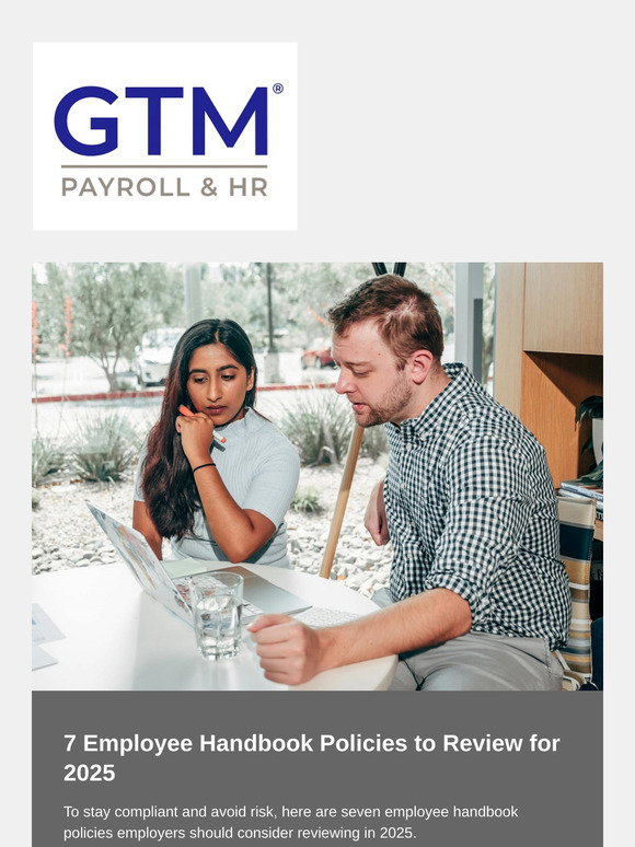 GTM: 7 Employee Handbook Policies to Review for 2025 | Milled
