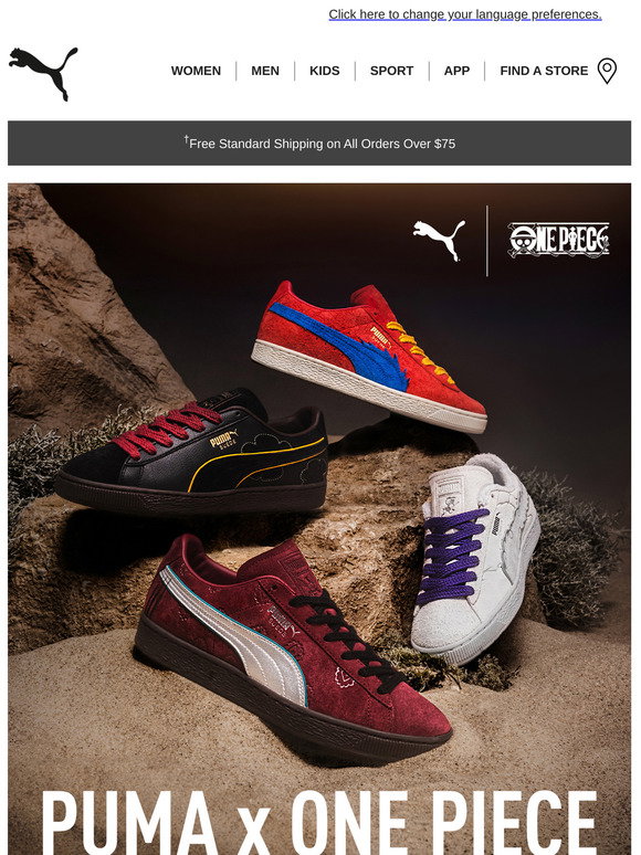 Puma: Back In Stock: PUMA x ONE PIECE | Milled