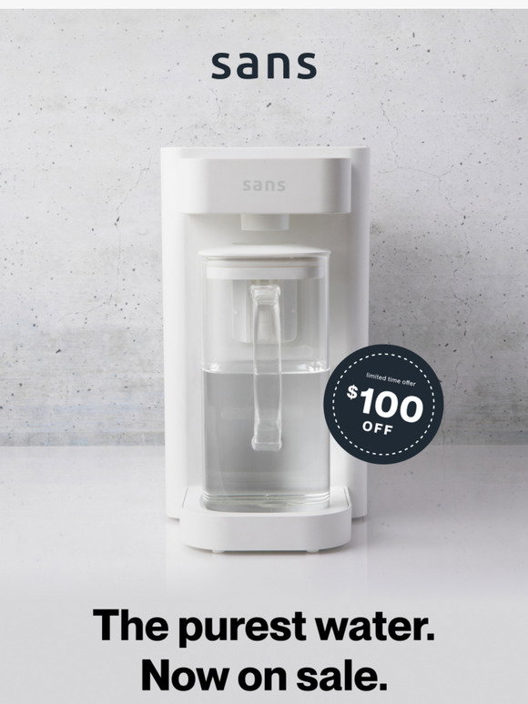 Sans: The Sans Water Purifier Is on Sale for Black Friday 🚰 ‼️ | Milled