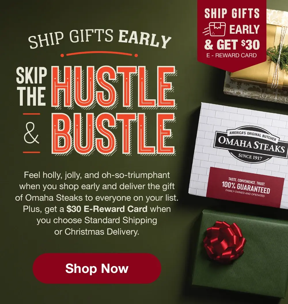 Omaha Steaks: Gift packages start at $89.99 with FREE burgers! | Milled