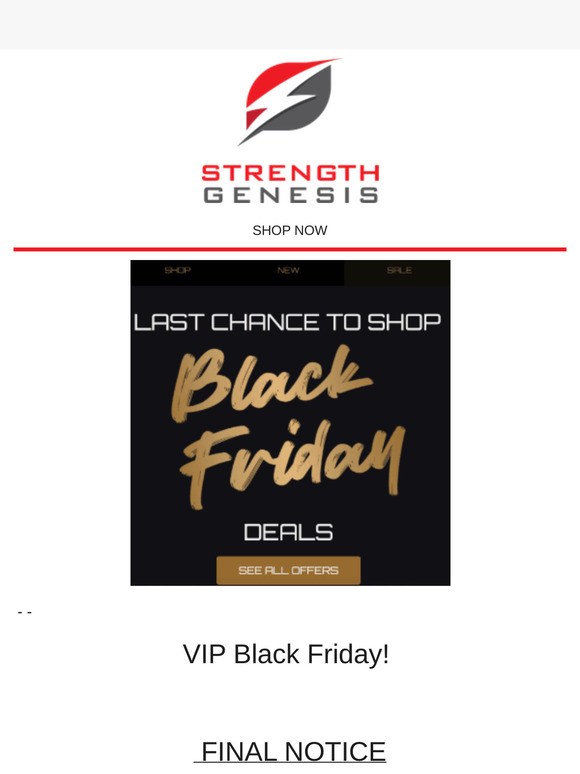 Strength Genesis: FINAL NOTICE | Milled