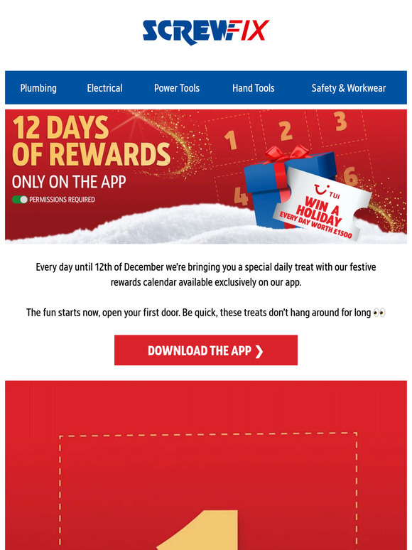 Screwfix: 12 Days of Rewards have landed 🎄 | Milled