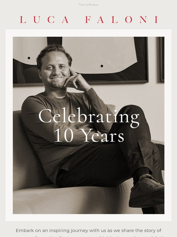 Luca Faloni: 10th Anniversary Interview with our Founder, Luca Faloni ...