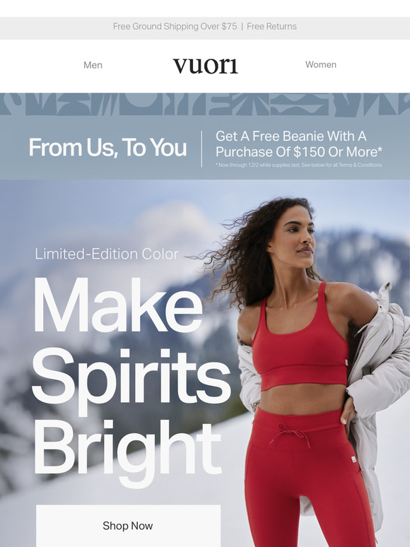 Vuori Email Newsletters: Shop Sales, Discounts, and Coupon Codes