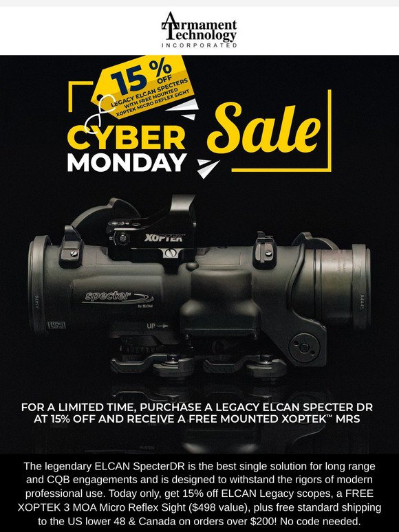 Armament Technology: Final Hours! 15% Off ELCAN Legacy Scopes + Free ...