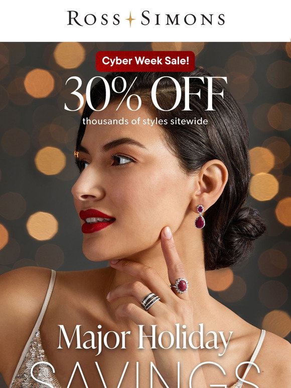 Ross-Simons: Why not shop all week long? Get 30% OFF 1000s of jewelry ...