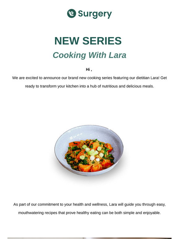E-Surgery: Introducing Our New Series: Cooking with Lara 🍲 🎥 | Milled