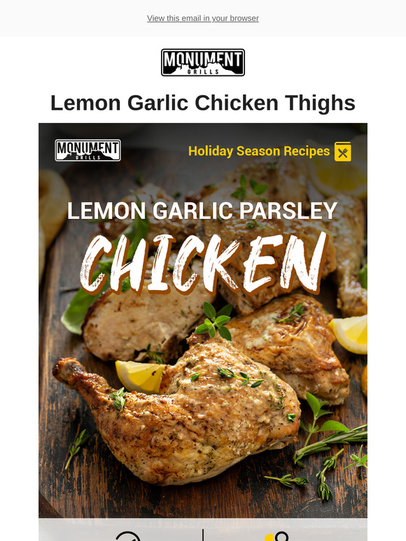 Monument Grills: 🍗Lemon Garlic Chicken Thighs - A Must-Try Dish | Milled