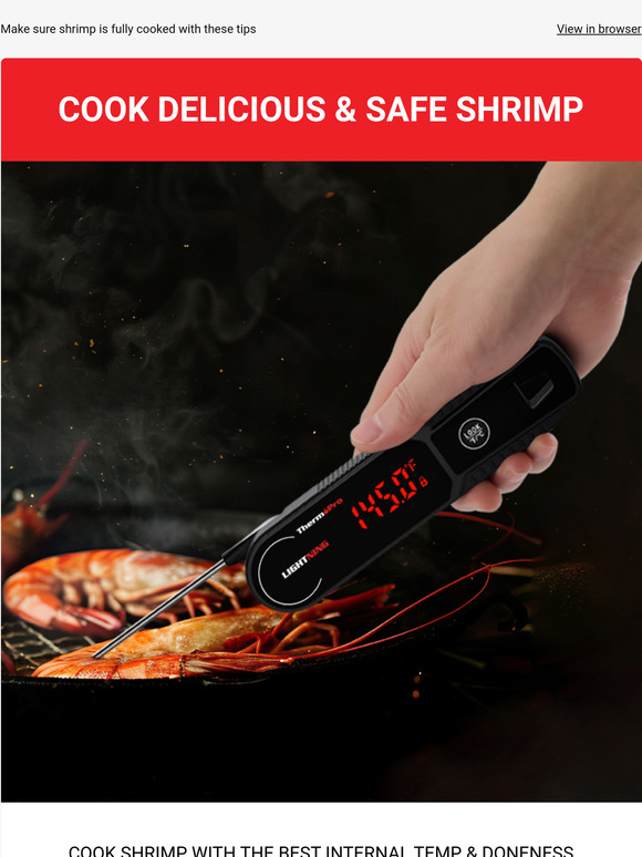 ThermoPro: How to Measure Shrimp Temperature🦐We Show How | Milled