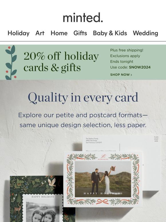 Minted: Holiday cards for every budget | Milled