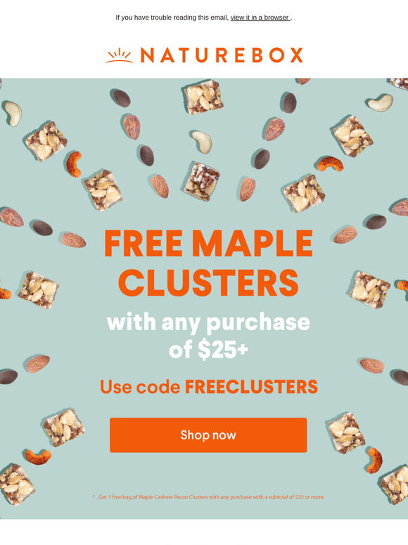 NatureBox: FREE SNACK with your purchase TODAY ONLY | Milled