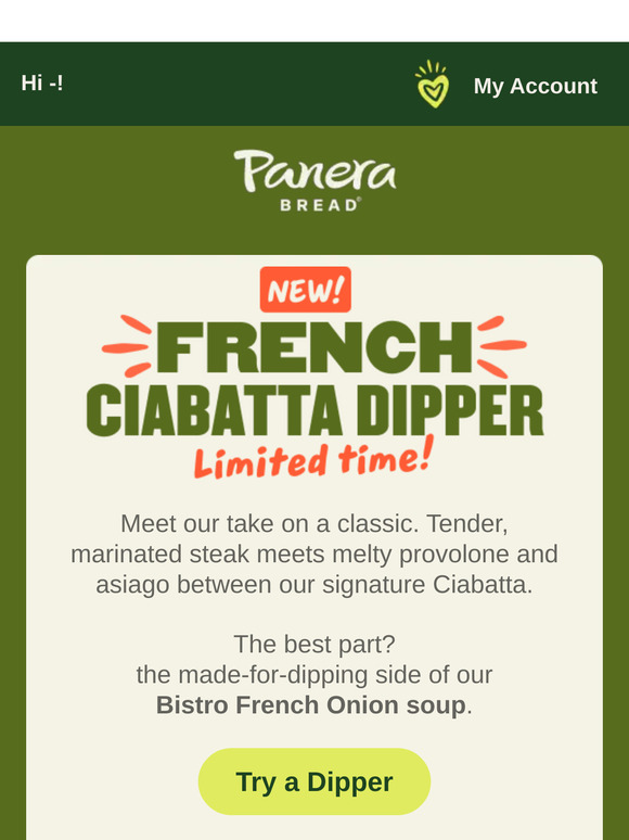 Panera Bread: NEW! French Ciabatta Dippers | Milled