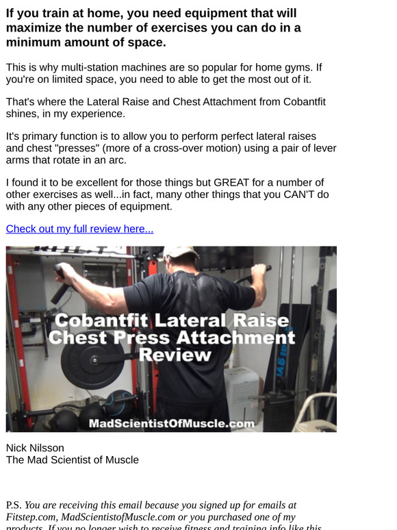 FitStep: New rack attachment for PERFECT lateral raises (and bent-over ...