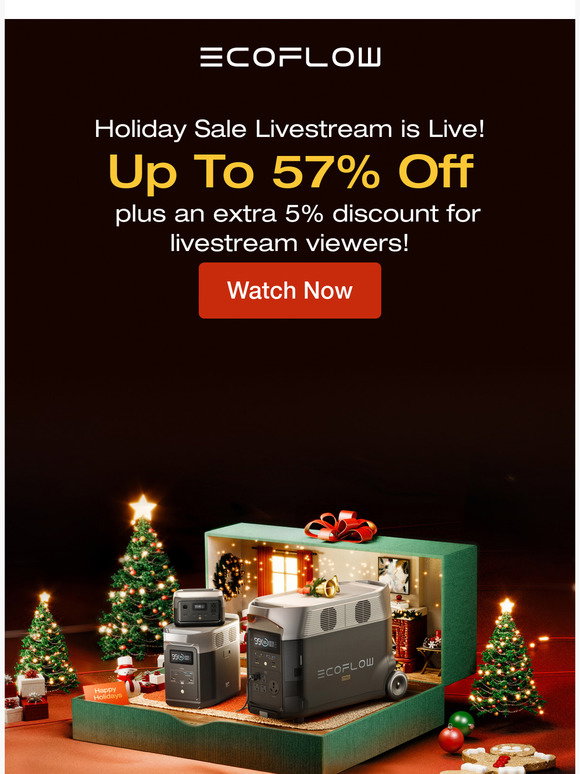 EcoFlow: 🌍 EcoFlow Livestream is Calling! Holiday Deals Inside! | Milled