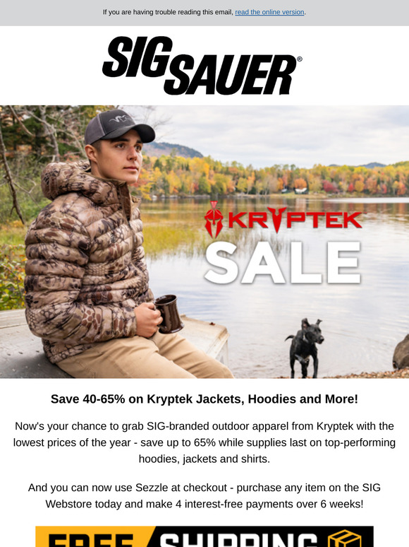 SIG SAUER: Save 40-65% on Kryptek Jackets, Hoodies and More! | Milled