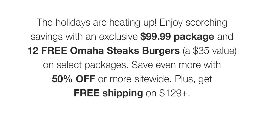 Omaha Steaks: Get this $99 package + 12 FREE burgers. | Milled