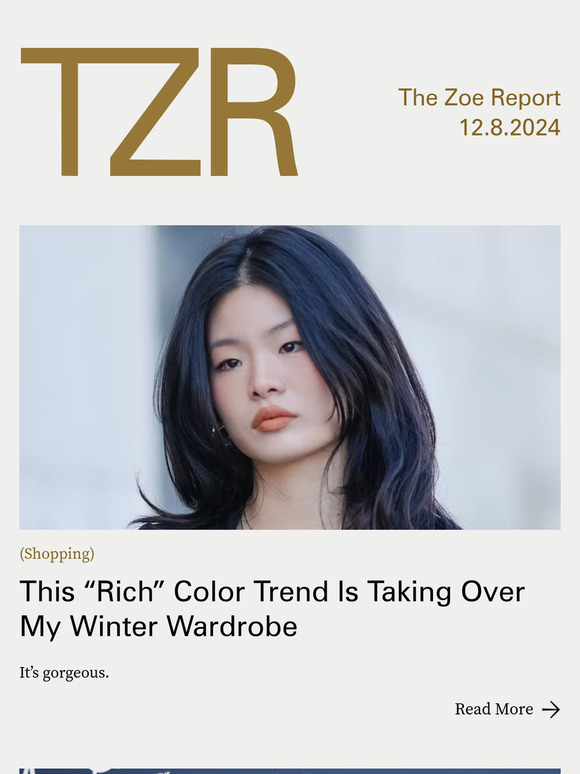 The Zoe Report: The “Rich” Color Trend Taking Over My Winter Wardrobe ...