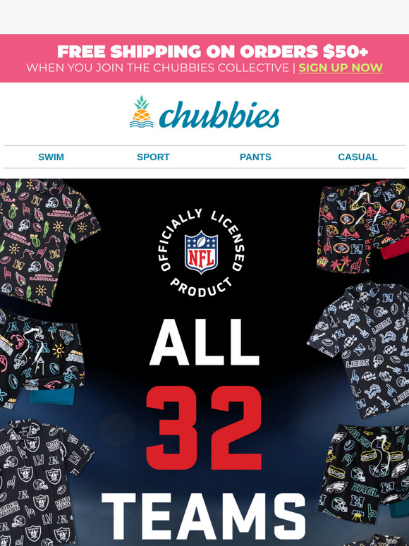 Chubbies: All 32 Teams, One Epic Collection: NFL by Chubbies | Milled