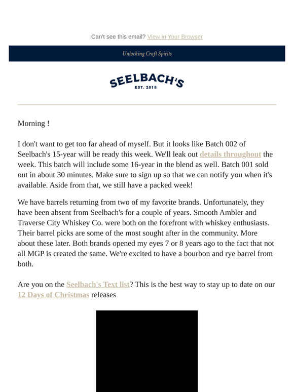 Seelbachs: The Return of Seelbach's 15-Year Bourbon? | Milled