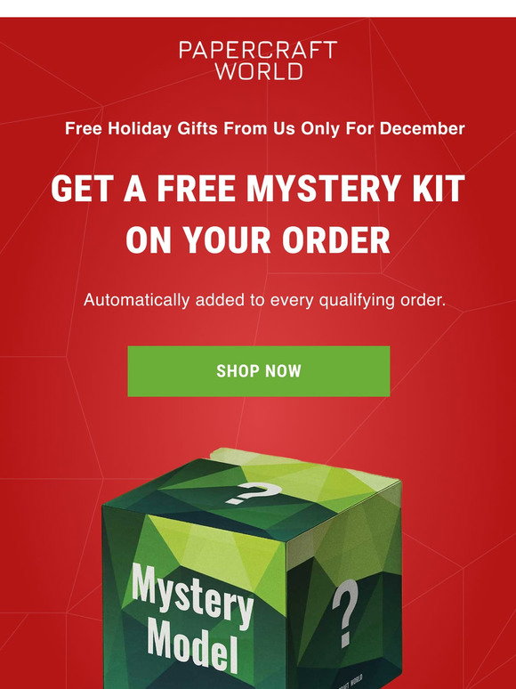 PaperCraft World: Free Mystery Papercraft Kit On Your Order | Milled