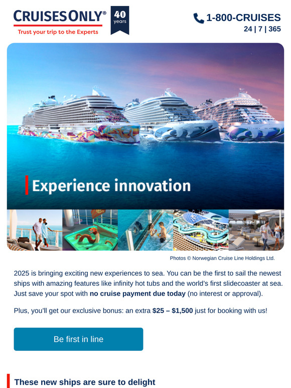 CruisesOnly: So many new ships are sailing in 2025 | Milled