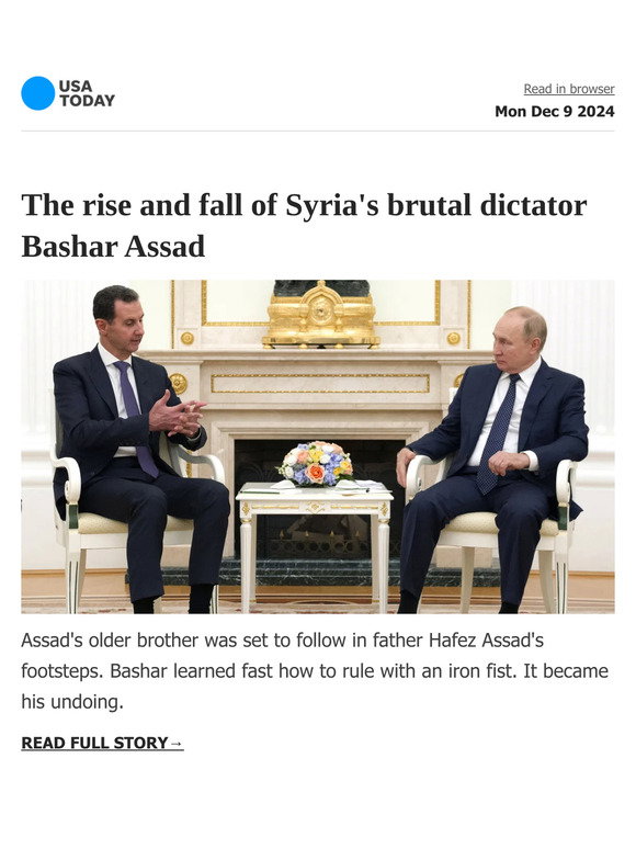 USA TODAY: Top Stories: How Bashar Assad went from eye doctor to brutal ...