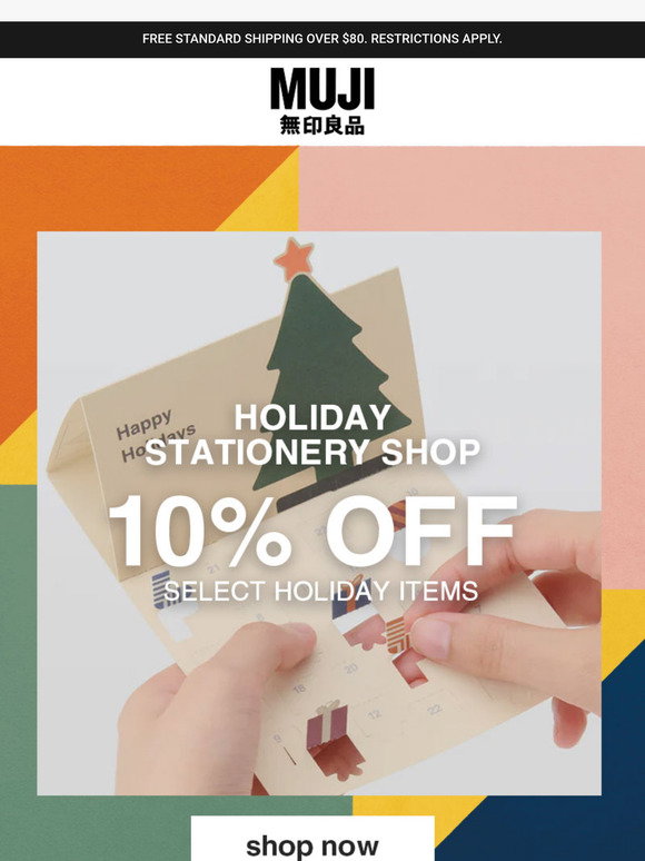 MUJI: Enjoy 10% OFF Your Holiday Essentials Now. | Milled