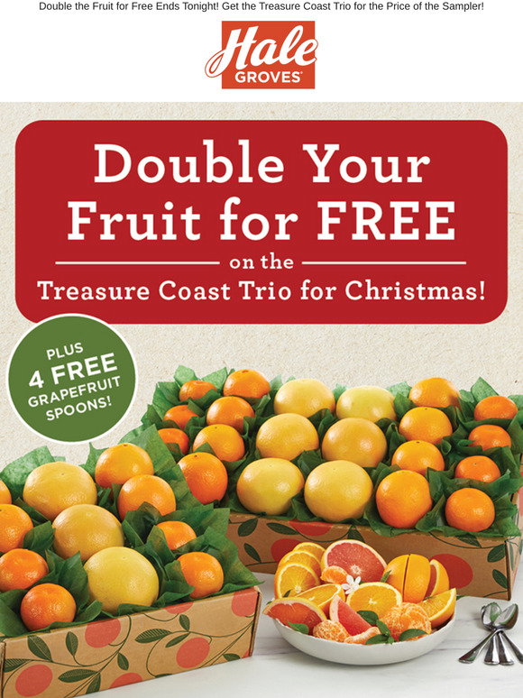 Hale Groves: Final Hours: Double your Fruit for FREE on the Treasure ...