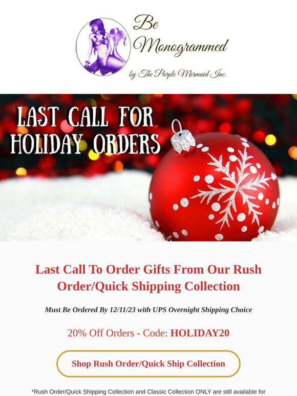 Be Monogrammed: 🎅Last Call For Some Of Our Most Popular Gifts🎅 | Milled