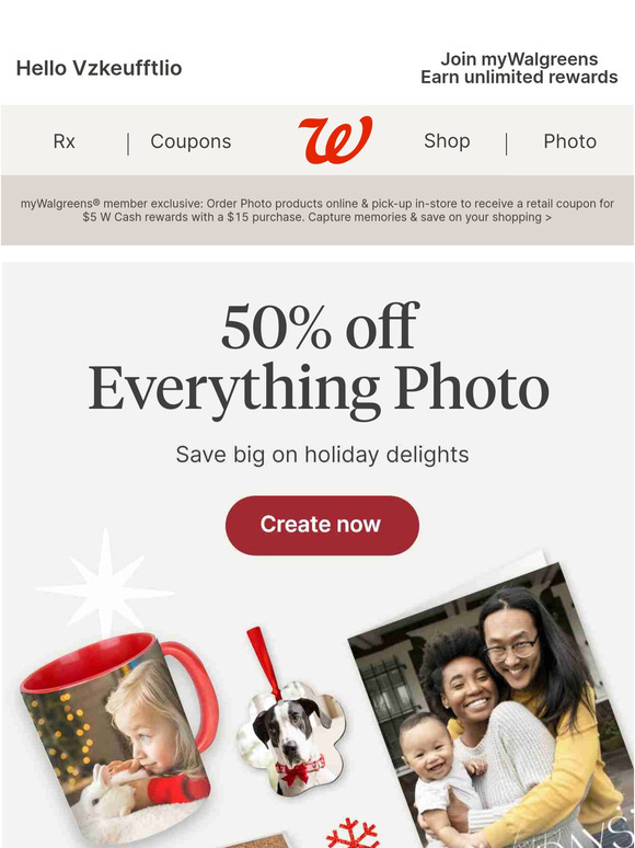 Walgreens: More savings for you: 50% off Everything Photo | Milled