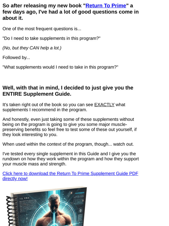 FitStep: The Return To Prime Supplement Guide... yours free... | Milled