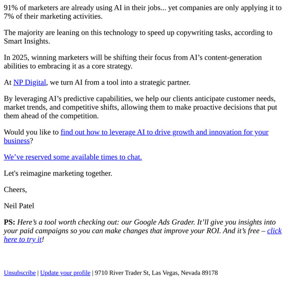 Neil Patel Digital: Are you ready for 2025? | Milled