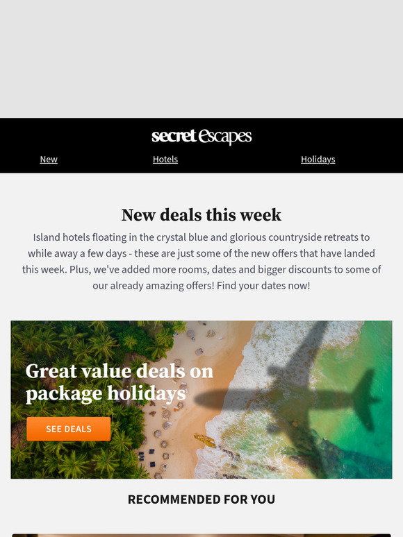 Secret Escapes: New deals to tick another destination off the bucket ...