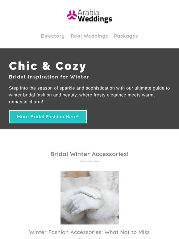 Arabia Weddings: Frosted Glam: Your Winter Wedding Style Guide | Milled