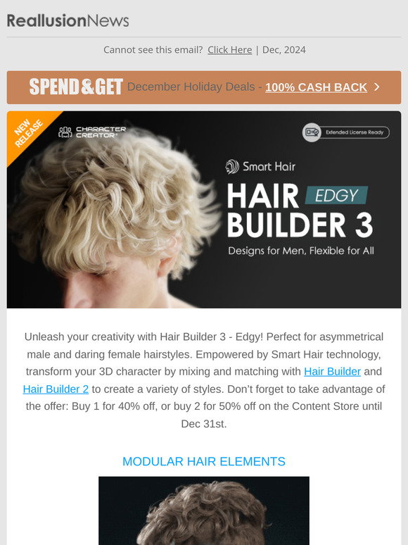 Reallusion: New Hair Builder: Morph Sliders and Modular Elements for ...