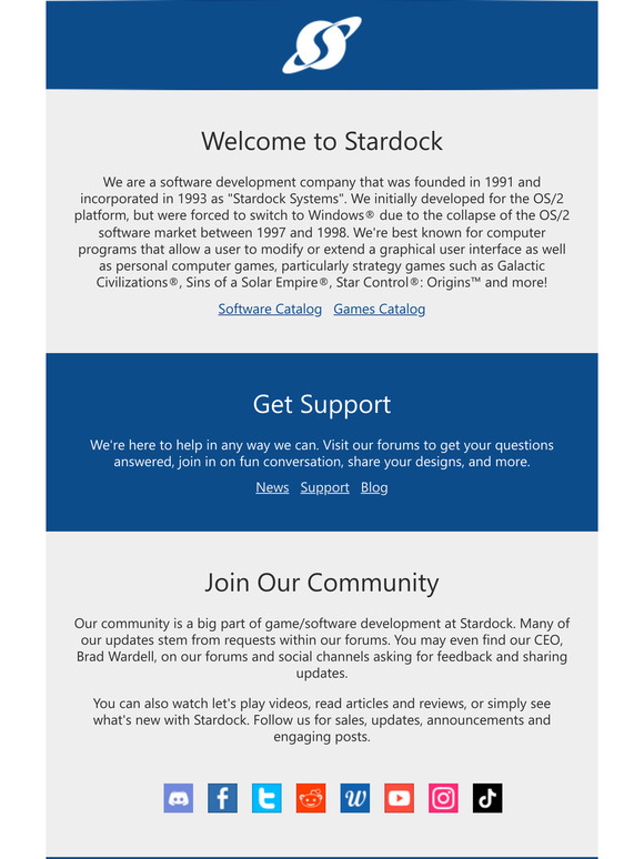 Stardock: Welcome to the Stardock Universe | Milled