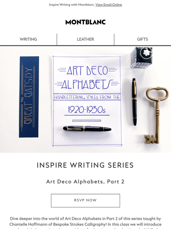 Montblanc: Join our Next Inspire Writing Class, Art Deco Alphabets Part ...