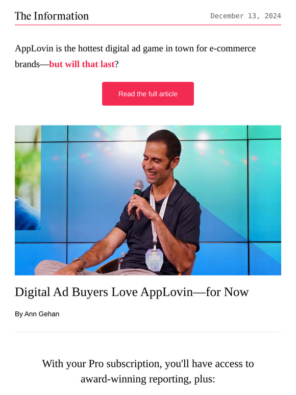The Information: Why DTC Brands Suddenly Love AppLovin Ads | Milled