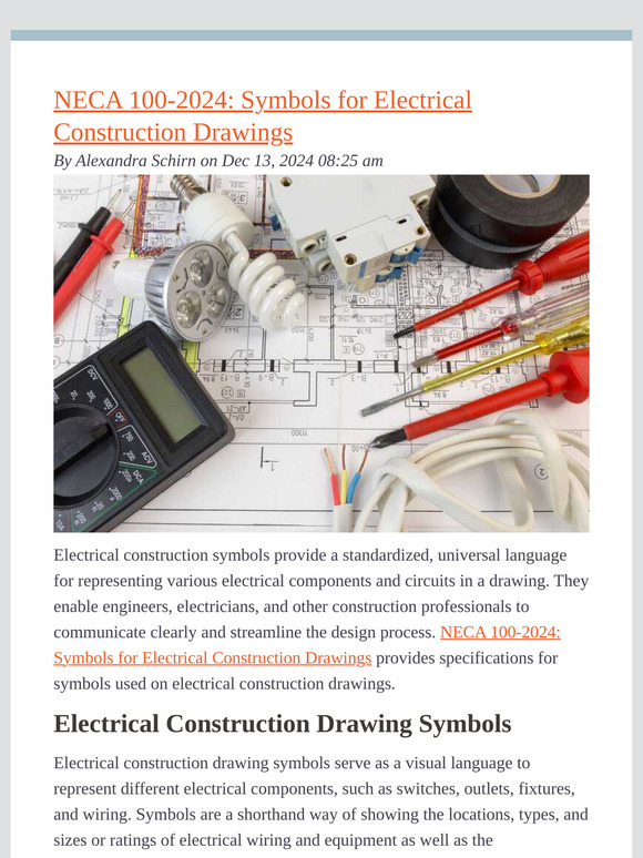 ANSI: New from the ANSI Blog: NECA 100-2024: Symbols for Electrical ...