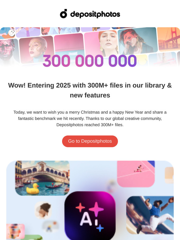 DepositPhotos: 🎅 Happy holidays! New milestone in the new year—300M ...
