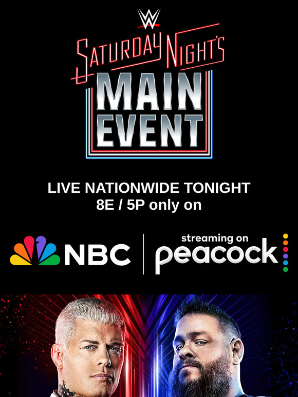 WWE Shop: WWE Universe: Don't miss Saturday Night's Main Event LIVE ...